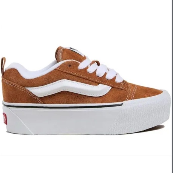 Vans | Shoes | Vans Knu Stack Chunky Platform Sneakers In Dark Orange ...
